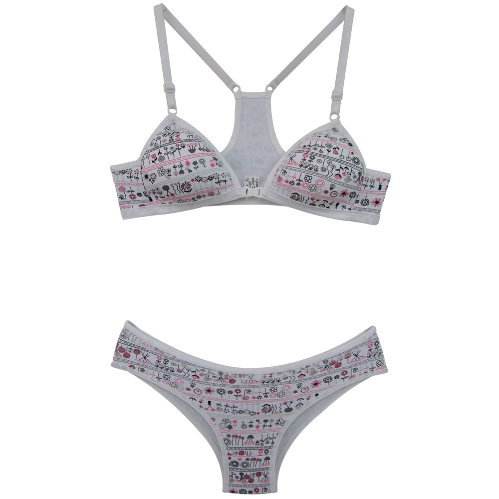 Conjunto Lingerie Infantil Estampado Nadador com Algodão Sortido P ...